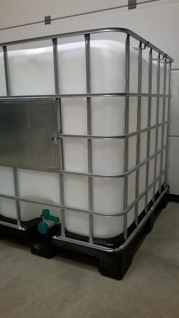 Cuve IBC 1000 litres rénovée - Naturel ouverture 225mm - palette plastique "Mauser" | Ecocuves